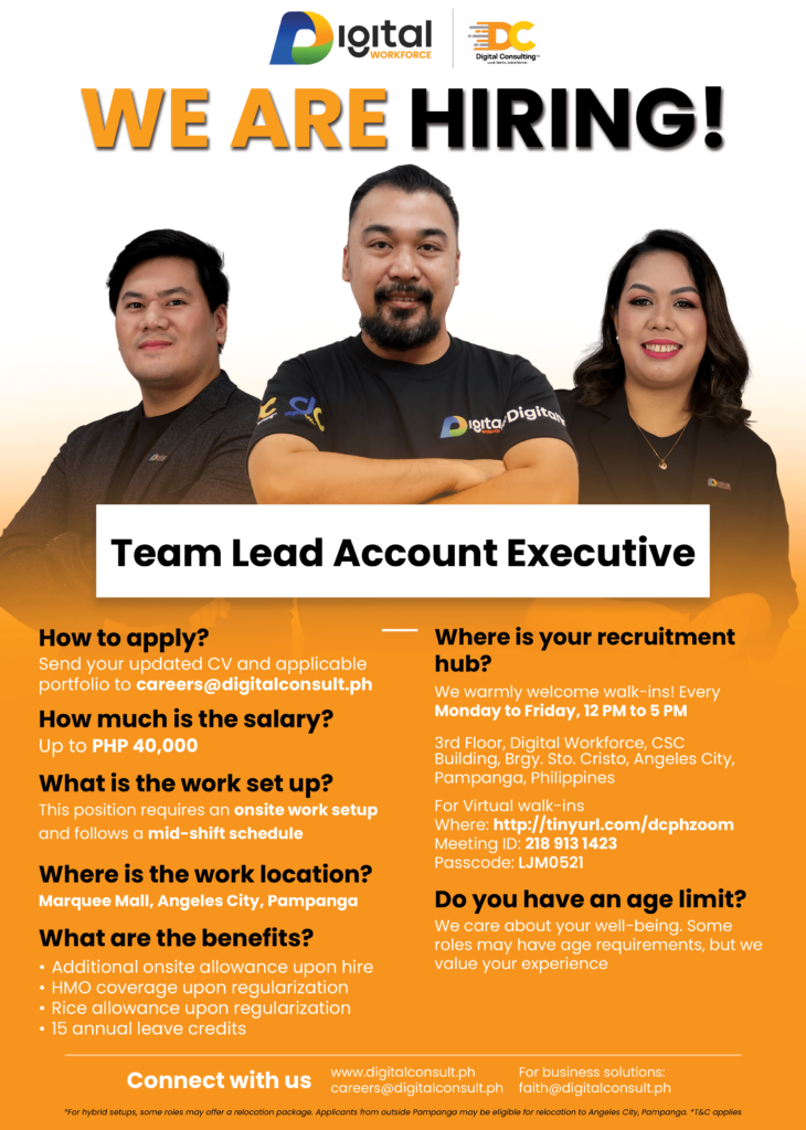 Team Lead Account Executive - Digital Consulting PH